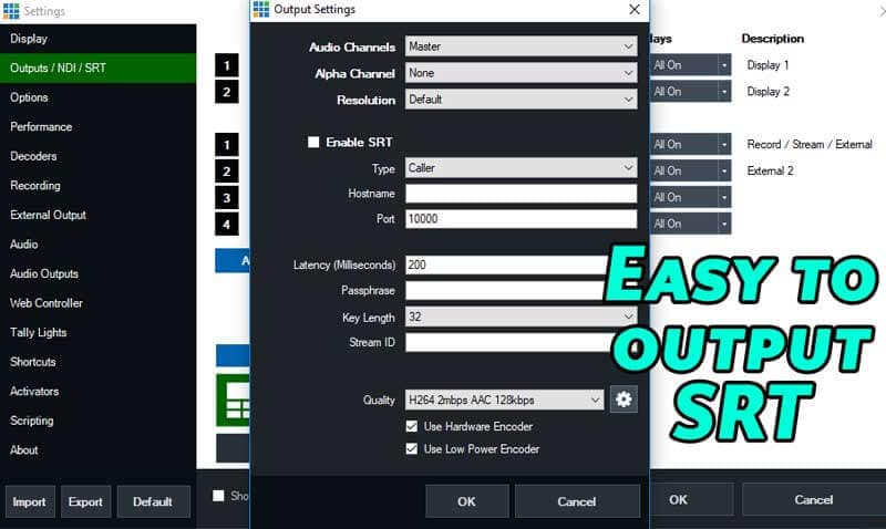 Usando SRT na transmissão ao vivo | Work Video
